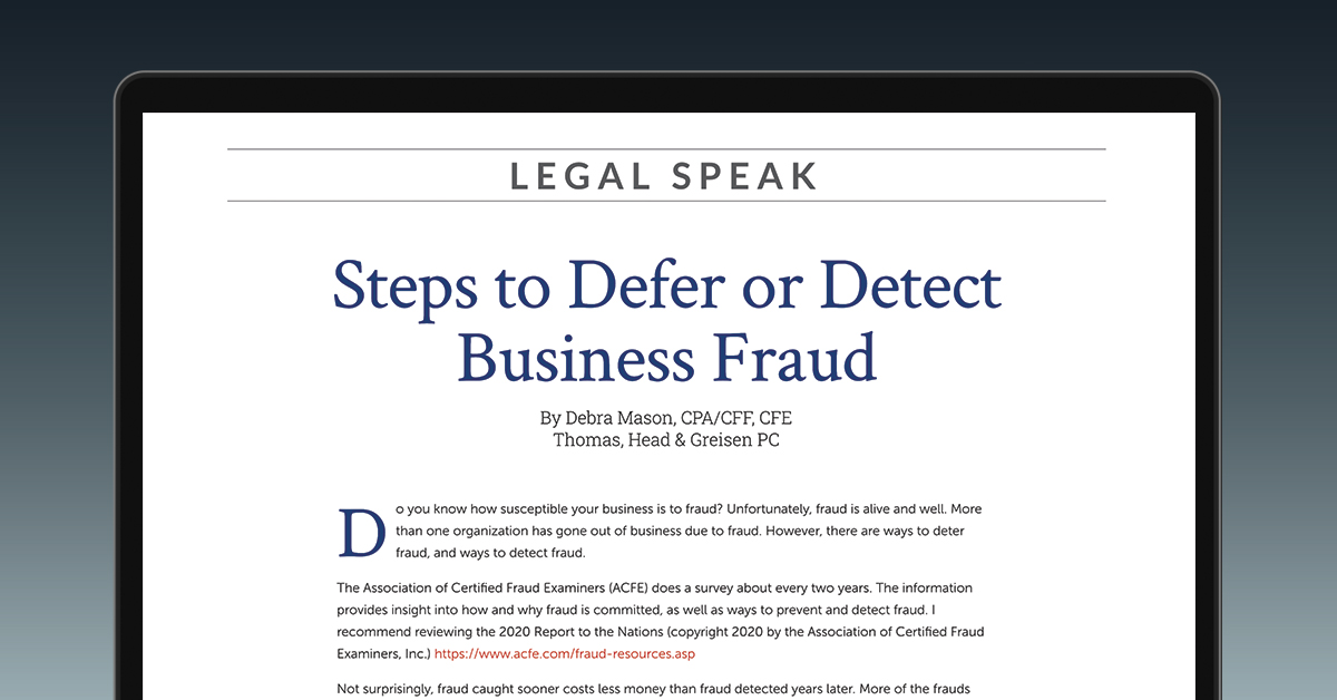 Steps to Defer or Detect Business Fraud